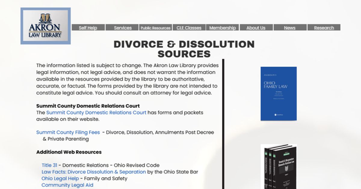 Divorce & Dissolution Resources