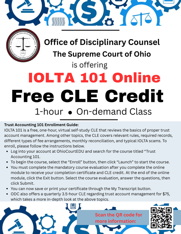 Free Ohio Continuing Legal Education (CLE) Classes